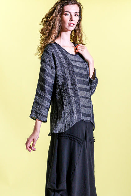 Khangura Artful Top High-End Crinkled Linen Comfy Sophisticated Blouse ...