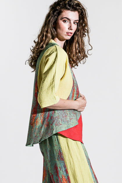 Khangura Crop Jacket in Artistic Print Funky Fashion Short Jacket ...
