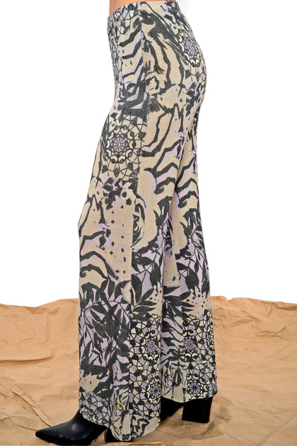 Khangura Long Pants in Artistic Wild Print Ladies Long Comfy Pants USA ...